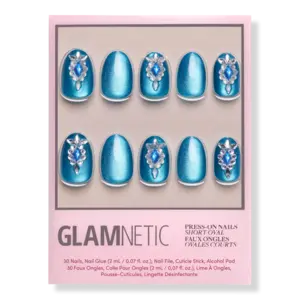 GLAMNETIC Blue Topaz Press-on Nails - One-color