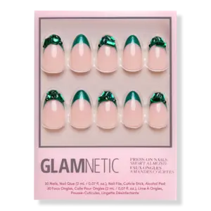GLAMNETIC Emerald Press-on Nails - One-color