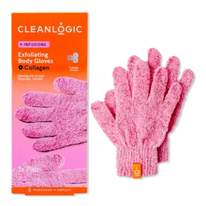 CLEANLOGIC Exfoliating Body Gloves With Collagen Infusions