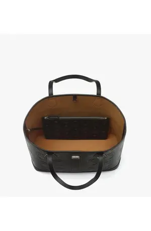 Mcm Medium New Liz Shopper In Embossed Monogram Leather