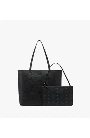Mcm Medium New Liz Shopper In Embossed Monogram Leather