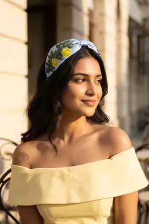 HAIR DRAMA CO Lemon Spritz Knotted Headband