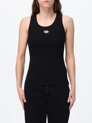 DIESEL® Ribbed Logo Tank - Black