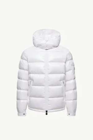 Moncler Maya Hooded Short Down Jacket - White