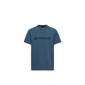Moncler Logo Cotton T-shirt - Blue