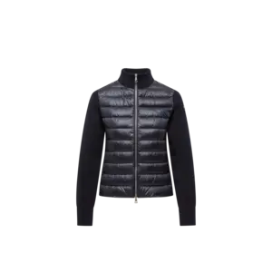 Moncler Padded Wool Zip-up Cardigan - Blue
