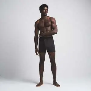 SKIMS Knit Boxer | Black | | Cotton - Onyx