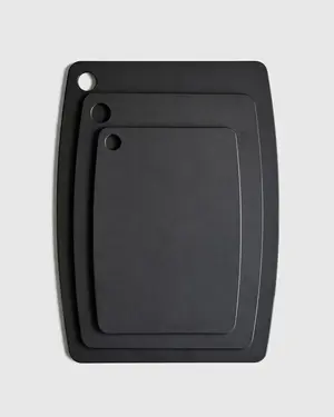 Quince Composite Wood Cutting Boards, Set Of 3 - Black