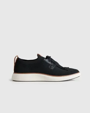 Quince Engineered Knit Derby Sneaker - Black