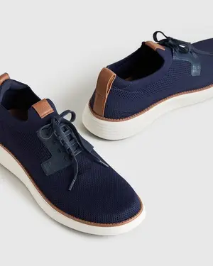 Quince Engineered Knit Derby Sneaker - Dark Navy
