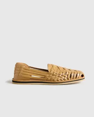 Quince Handcrafted Leather Huarache Sandal - Wheat