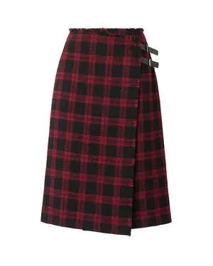 Pinko Plaid Wool-blend Mini Skirt