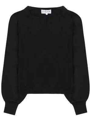 OSCAR THE COLLECTION Satin-blend Knit Top