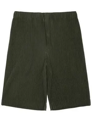 Issey Miyake Pleated Polyester Tailored Shorts