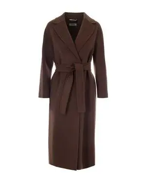 Max Mara S MAX MARA Belted Wrap Coat Fango