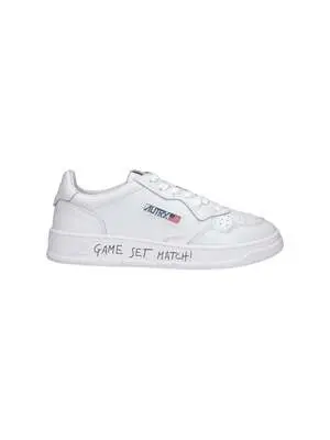 AUTRY Cow Leather Sneakers With Towel Lining - White