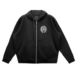 Chrome Hearts Chengdu Exclusive Horseshoe Zip-up Hoodie - Black
