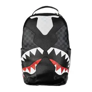 SPRAYGROUND Triple Decker Heir To The Throne Shark Backpack /white/grey - Black