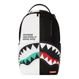 SPRAYGROUND Shark Central Inverted Split Dlxsv Backpack /black - White