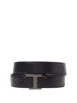 TOD'S Timeless Reversible Leather Belt - Blue