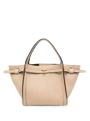 TOD'S TOD'S T Signature Small Shopping Bag In Leather Multicolor