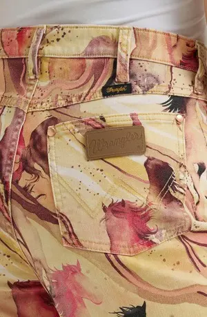 Wrangler High Waist Wide Leg Jeans With Print