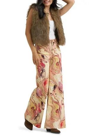 Wrangler High Waist Wide Leg Jeans With Print