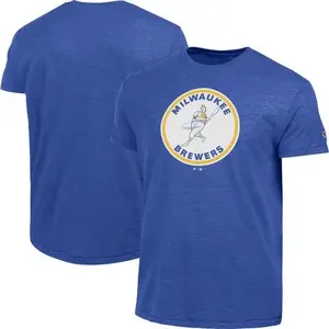 Champion Milwaukee Brewers Cooperstown Logo Tri-blend T-shirt - Royal