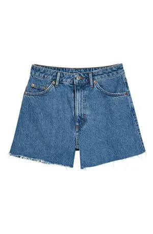 Topshop A-line Ripped Denim Shorts