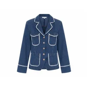 Carmen Says Flash Denim Fitted Jacket