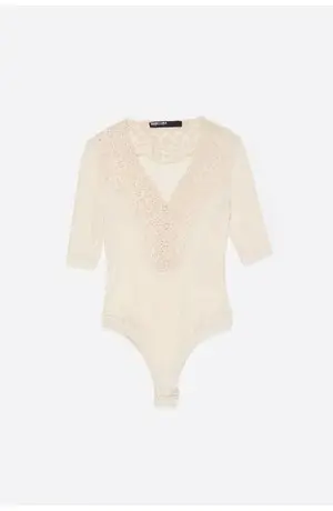 Bimba Y Lola Embroidered Bodysuit