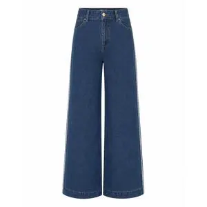Carmen Says Flash Denim Wide Leg Pants - Blue
