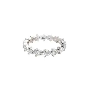 AYA FINE JEWELRY Pear Lab Diamond Eternity Band Ring - White