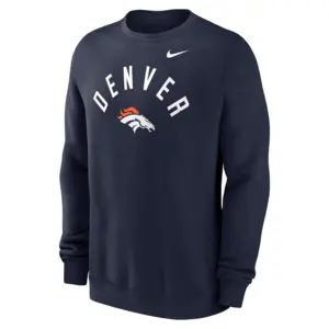 Nike Denver Broncos Club Nfl Pullover Crew - Blue