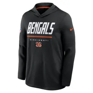 Nike Cincinnati Bengals Long-sleeve Hooded Top - Black