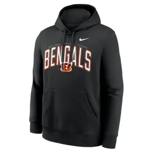 Nike Cincinnati Bengals Club Pullover Hoodie - Black