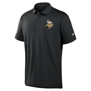 Nike Minnesota Vikings Tour Dri-fit Nfl Polo - Black
