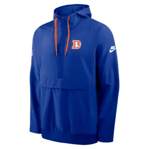Nike Denver Broncos Anorak 1/2-zip Hooded Jacket - Blue