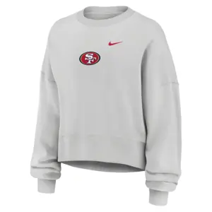 Nike San Francisco 49ers Primetime Phoenix Nfl Oversized Pullover Crew - Grey
