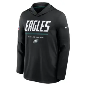 Nike Philadelphia Eagles Long-sleeve Hooded Top - Black
