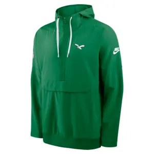 Nike Philadelphia Eagles Alt Anorak Nfl 1/2-zip Hooded Jacket - Green