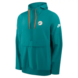 Nike Miami Dolphins Nfl Anorak Hooded Jacket - Blue