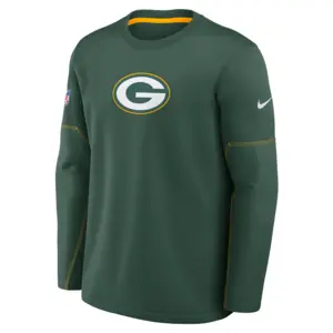 Nike Bay Packers Sideline Coaches Therma-fit Nfl Long-sleeve T-shirt - Green