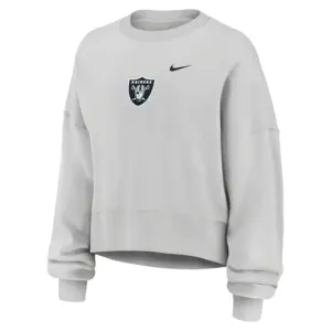 Nike Las Vegas Raiders Primetime Phoenix Nfl Oversized Pullover Crew - Grey