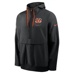 Nike Cincinnati Bengals Sideline Anorak Nfl Hooded Jacket - Black
