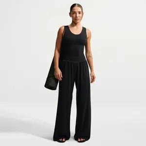 Nike Zenvy Mid-rise Wide-leg Pants - Black