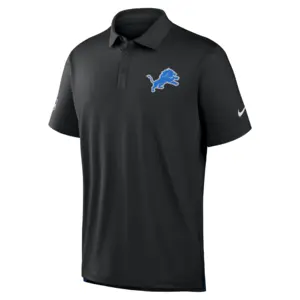Nike Detroit Lions Tour Dri-fit Nfl Polo - Black