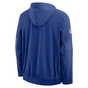 Nike New York Giants Sideline Anorak Nfl 1/2-zip Hooded Jacket - Blue
