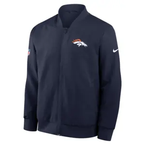 Nike Denver Broncos Sideline Nfl Full-zip Bomber Jacket - Blue