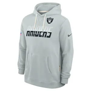 Nike Las Vegas Raiders Sideline Standard Issue Pullover Hoodie - Grey